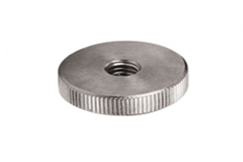 DIN 467 TUERCA MOLETEADA PLANA CON ROSCA PASANTE EN INOX - Herramientas y Maquinaria Industrial